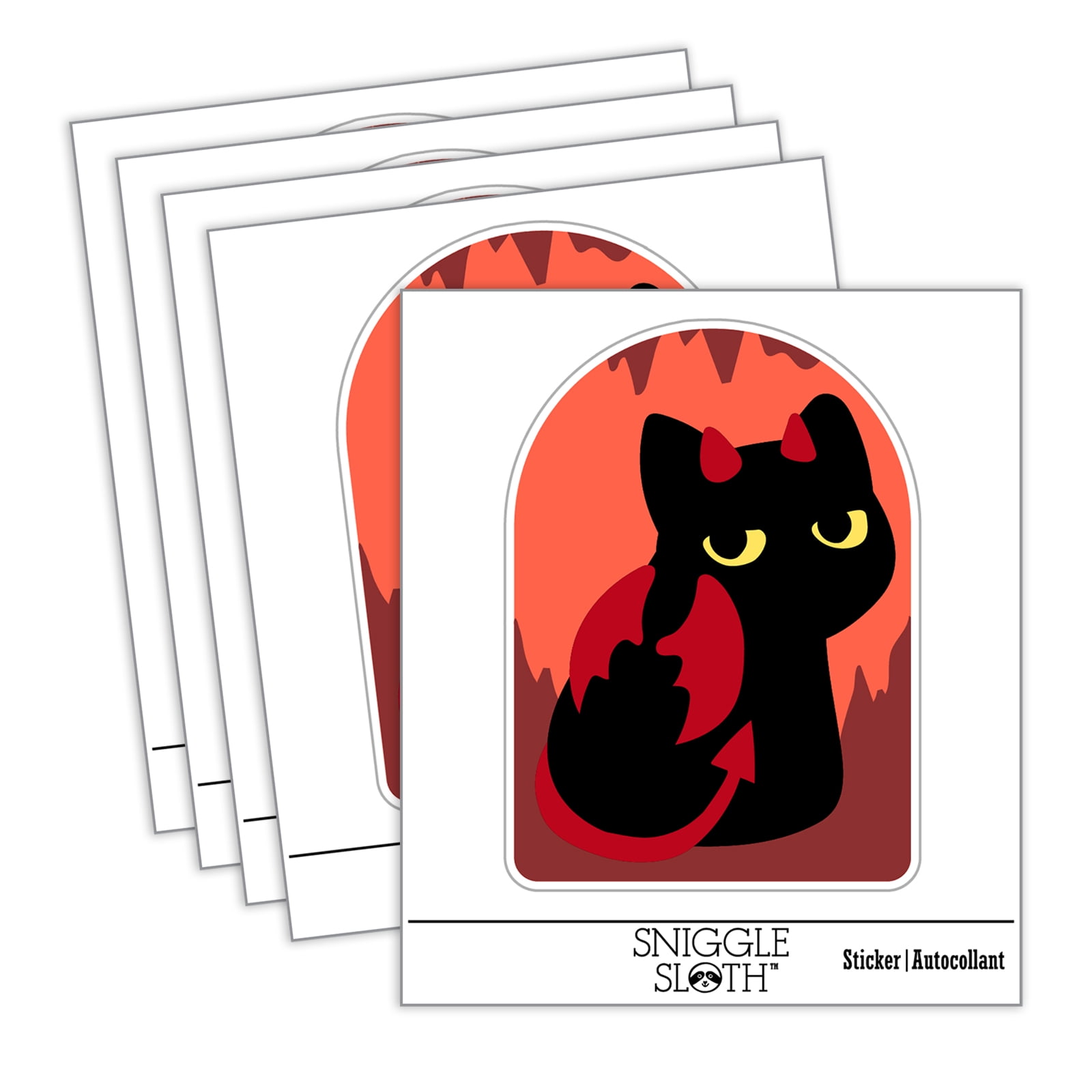 Devil Cat Wings Horns Tail Car Window Bumper Water Bottle Phone Tablet ...