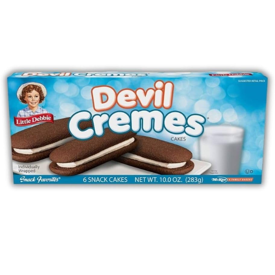 Devil Cremes Cakes, 6 Snack Cakes, 10 oz 4 Pack - Walmart.com