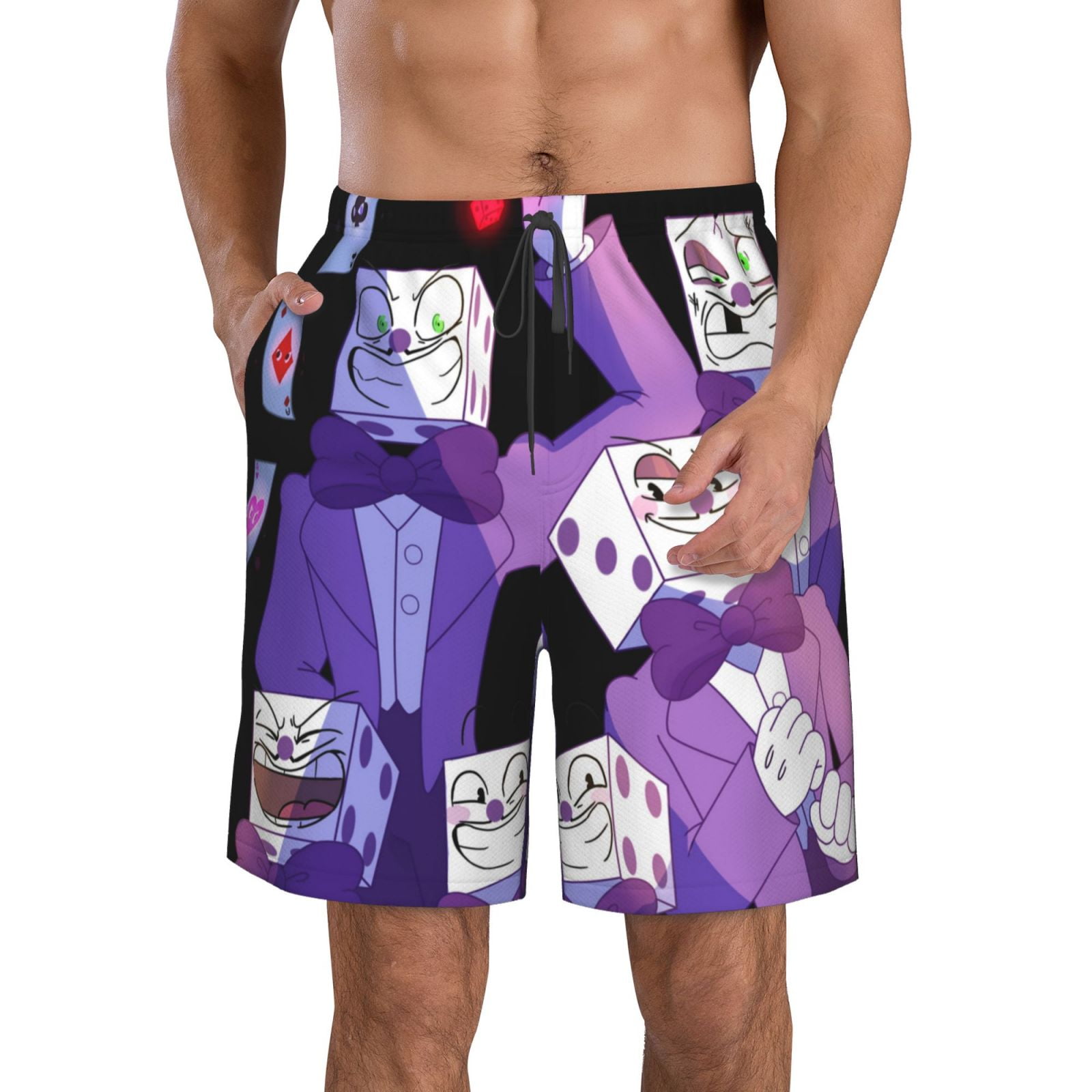 Devil Cuphead Men's Beach Shorts Swim Trunks Casual Quick Dry Board ...