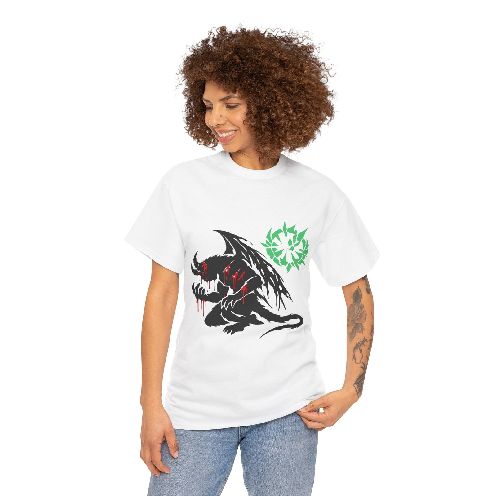 Devil Demon Dark Fantasy Gothic Occult Fallen Beast Unisex Heavy Cotton ...