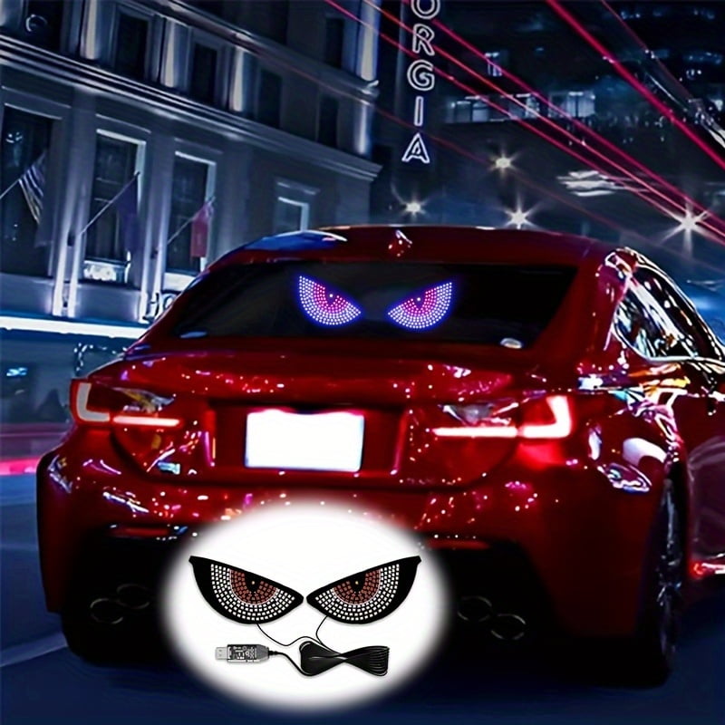 Devil Eye LED Car Light – Red Evil Eye USB Ambient Light for Cars, SUVs ...