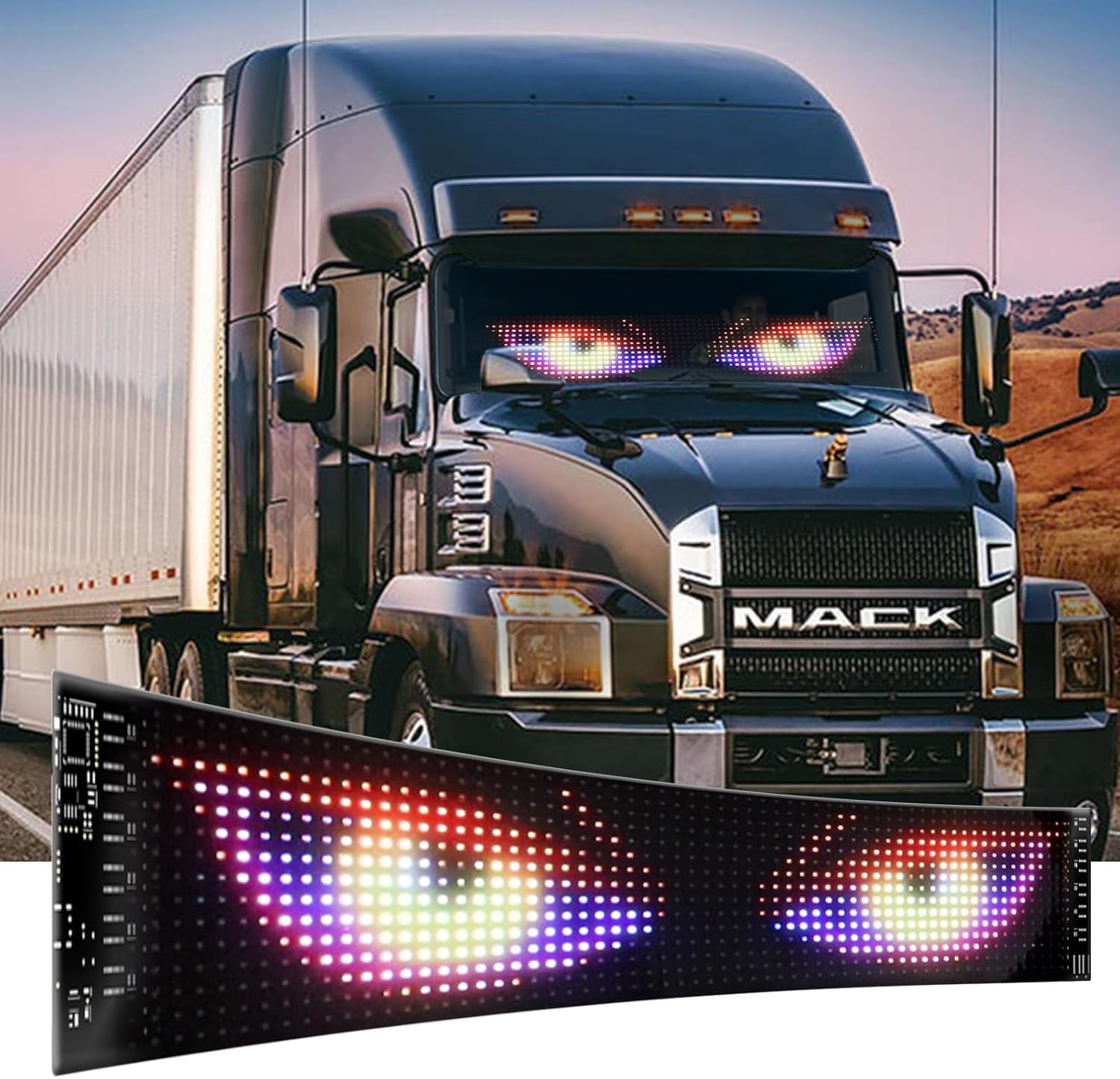 Devil Eyes Light for , 35.4''x7.6'' Large Flexible Display Screen ...