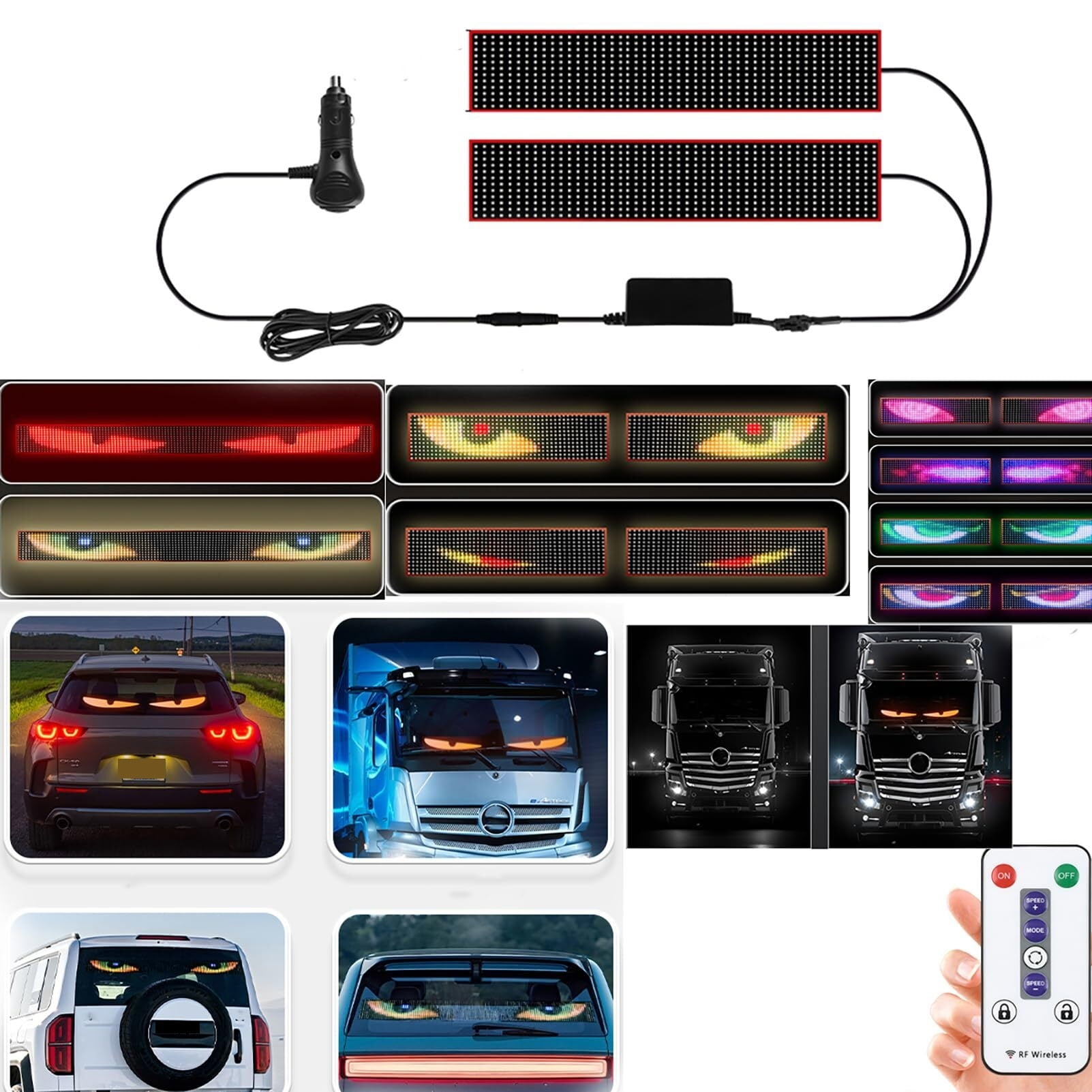 Devil Eyes Light for Cars, Devil'S Eye Led Truck Animation Led Pixel ...