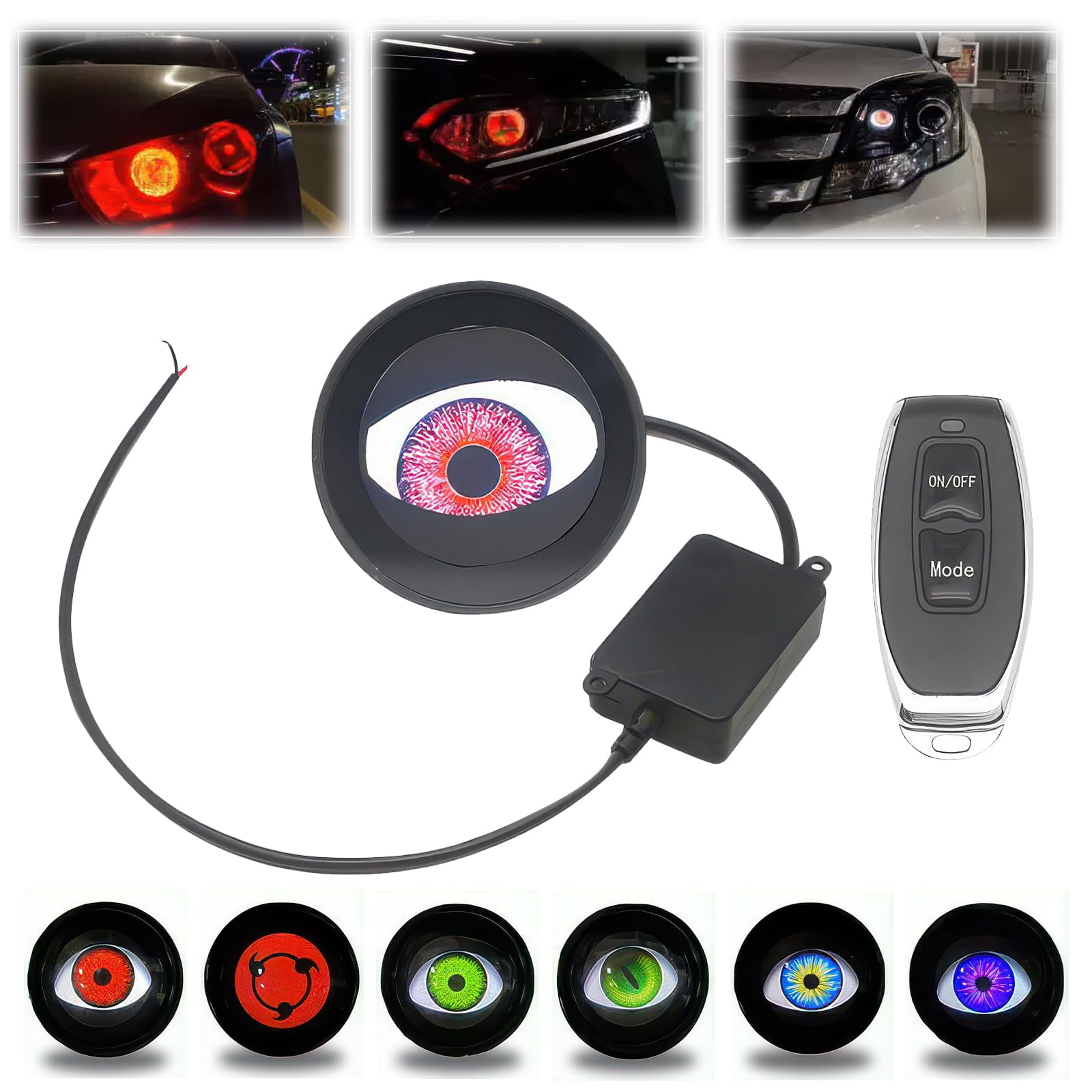 Devil Eyes Light for Cars LED Dynamic Demon Eye Headlights, Universal ...