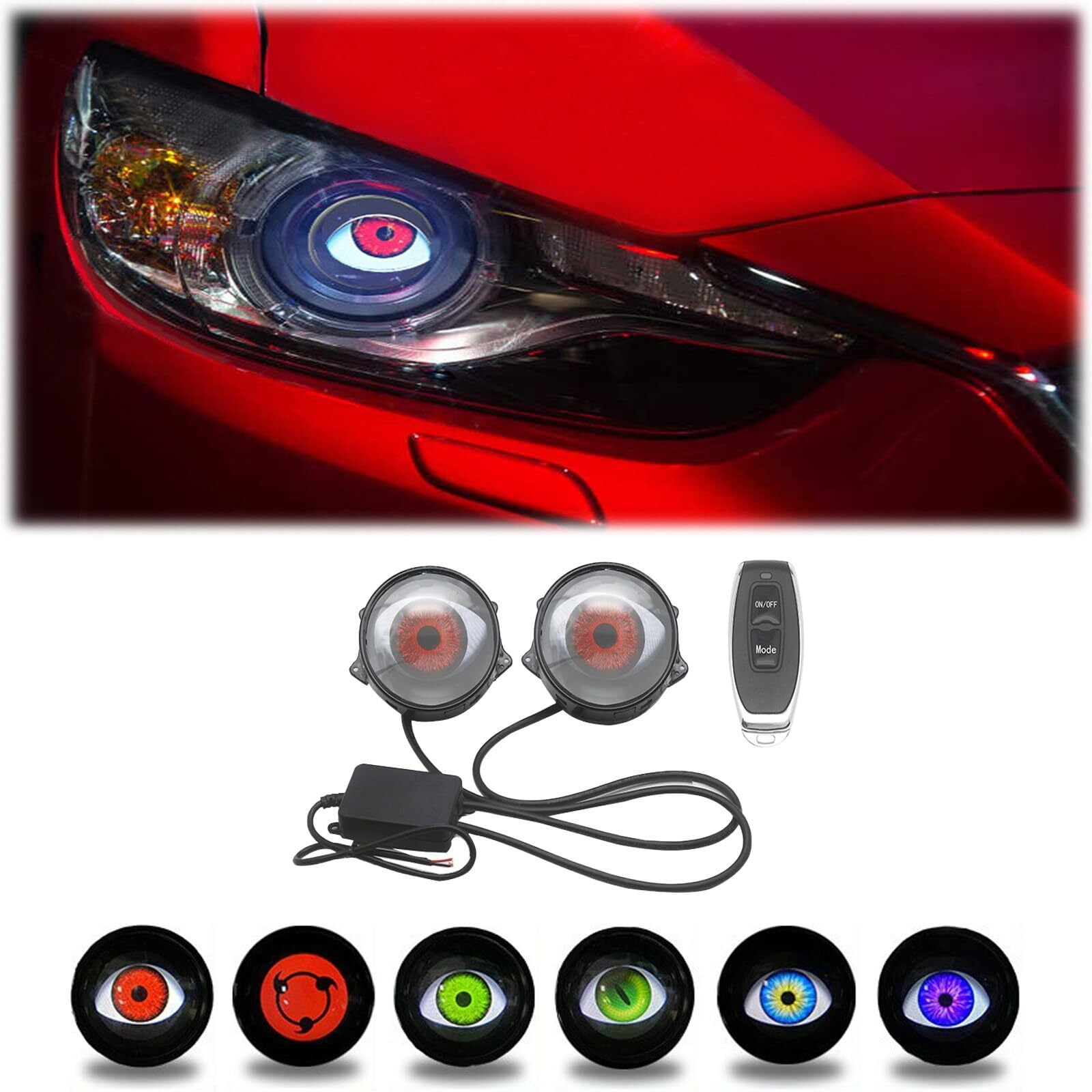 Devil Eyes Light for Cars-Usb Devil Eye Demon Evil Eye Headlight with ...