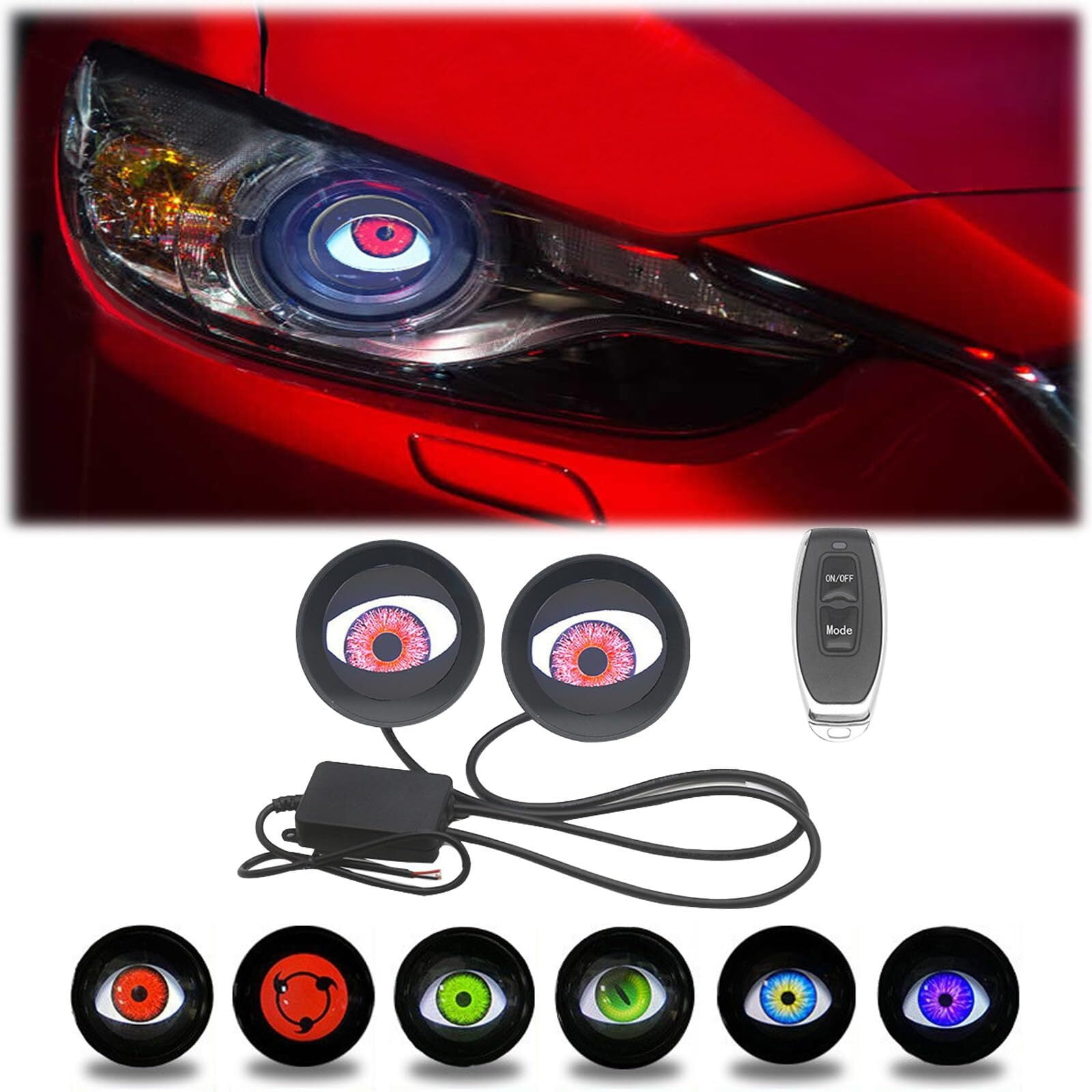 Devil Eyes Light for Cars-Usb Devil Eye Demon Evil Eye Headlight with ...