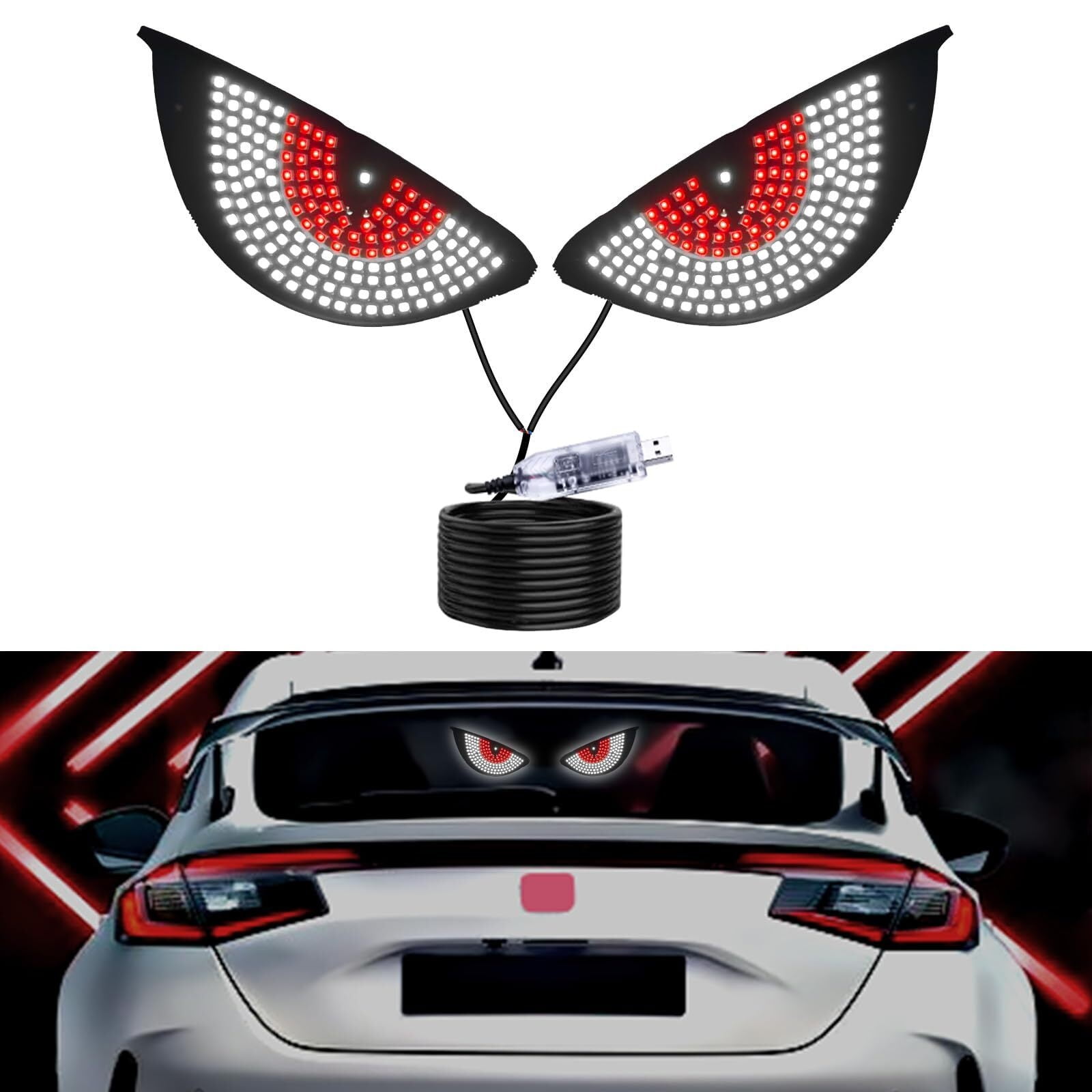 Devil Eyes Light for Cars Windshield LED Demon Eye Lights Blinking ...