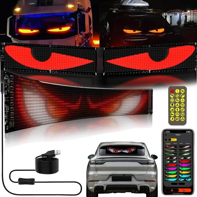 Devil Eyes Light Sign for Cars, Led Eyes Animated for Car Truck ...