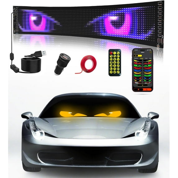 Devil Eyes Light for Windshield: 23.4"x4.7" Programmable LED Signs with ...