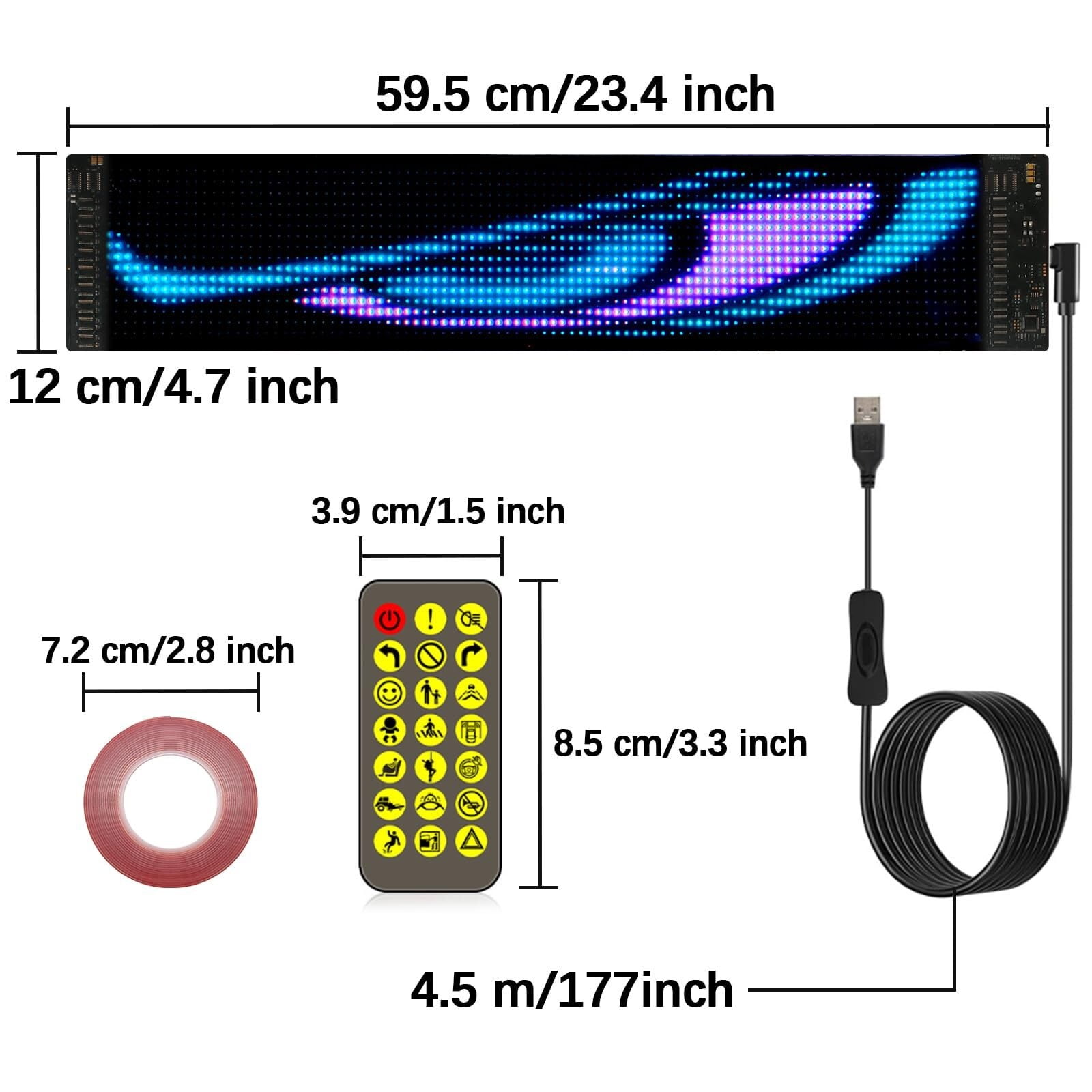 Devil Eyes Light for Cars, 6.8 * 2.7inch Car Window Flexible LED ...