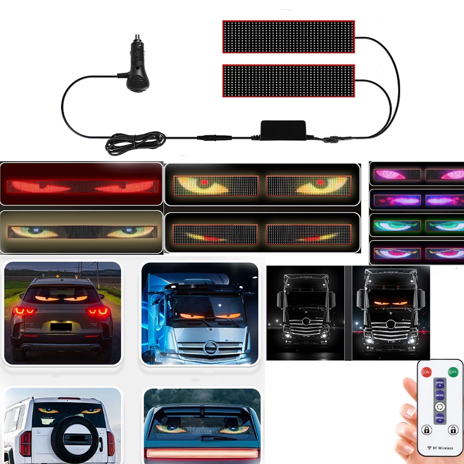 Devil Eyes Light for Cars, Devil'S Eye Led Truck Animation Led Pixel ...