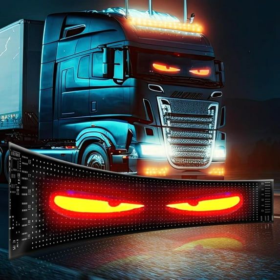Devil Eyes Light for Windshield, 52in*7.5in Large Size DIY Programmable ...