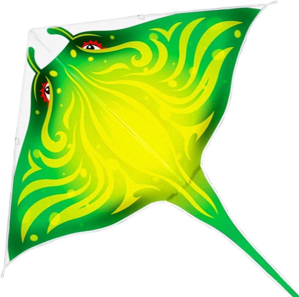 Devil Fish Kite for Kids and Adults，Easy to Fly Delta Kites Single Line ...