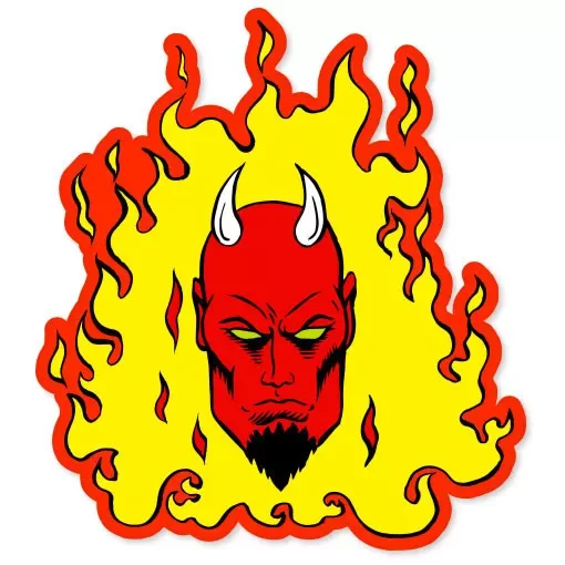 Devil Flames Sticker Window Decal Phone Decal Water Bottle Stickers Car ...