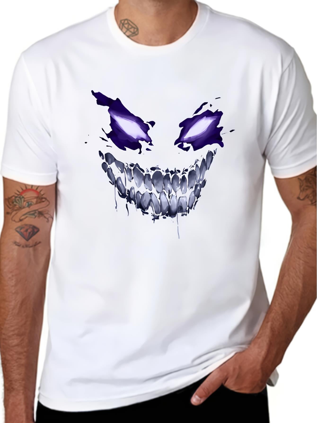 Devil Graphics T-Shirt Casual Men's Short Sleeved Tees Summer Mens ...