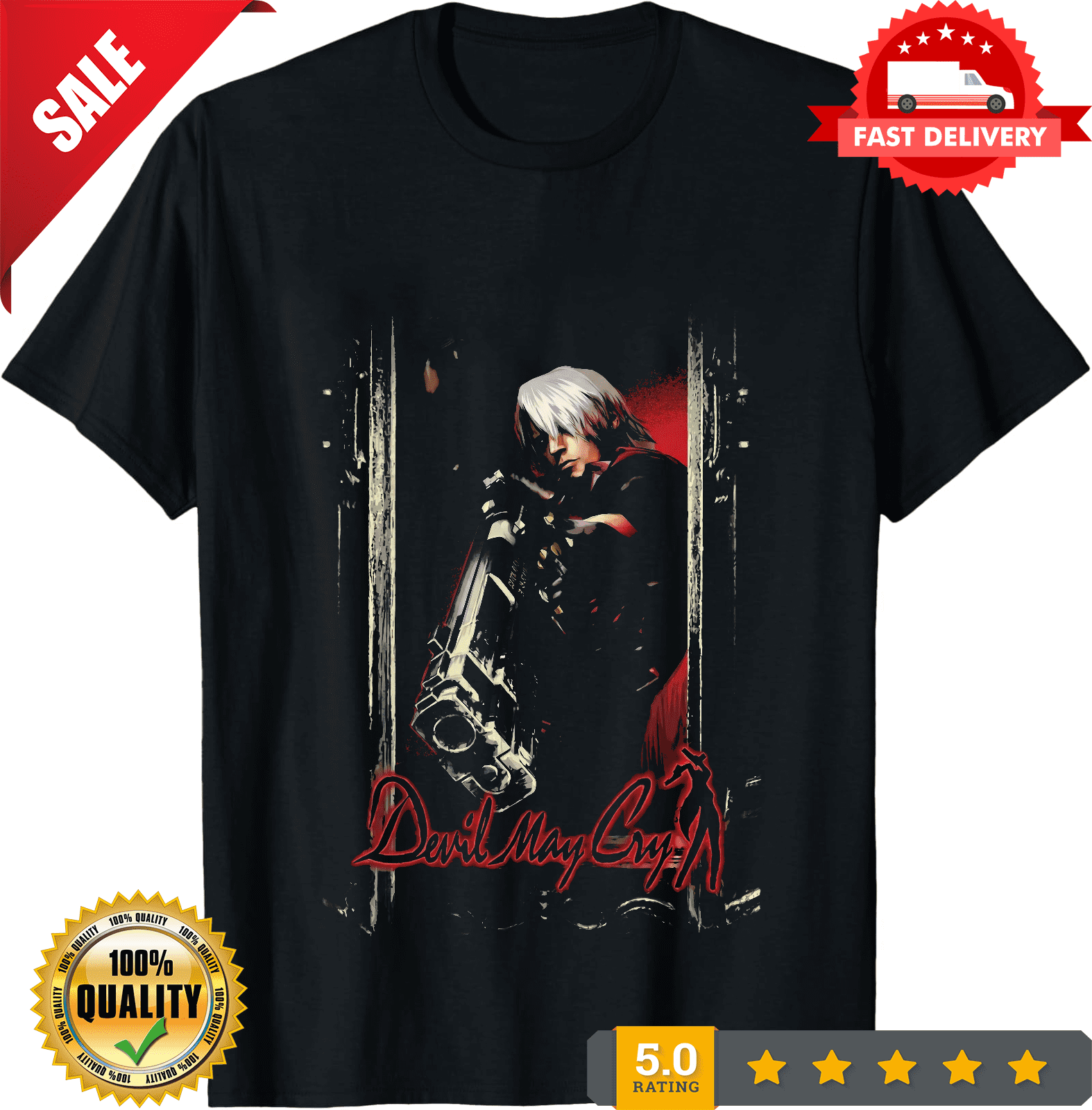 Devil MAY CRY GRAPHIC T-SHIRT S-5XL, ULTRA LIMITED-TH75175 - Walmart.com