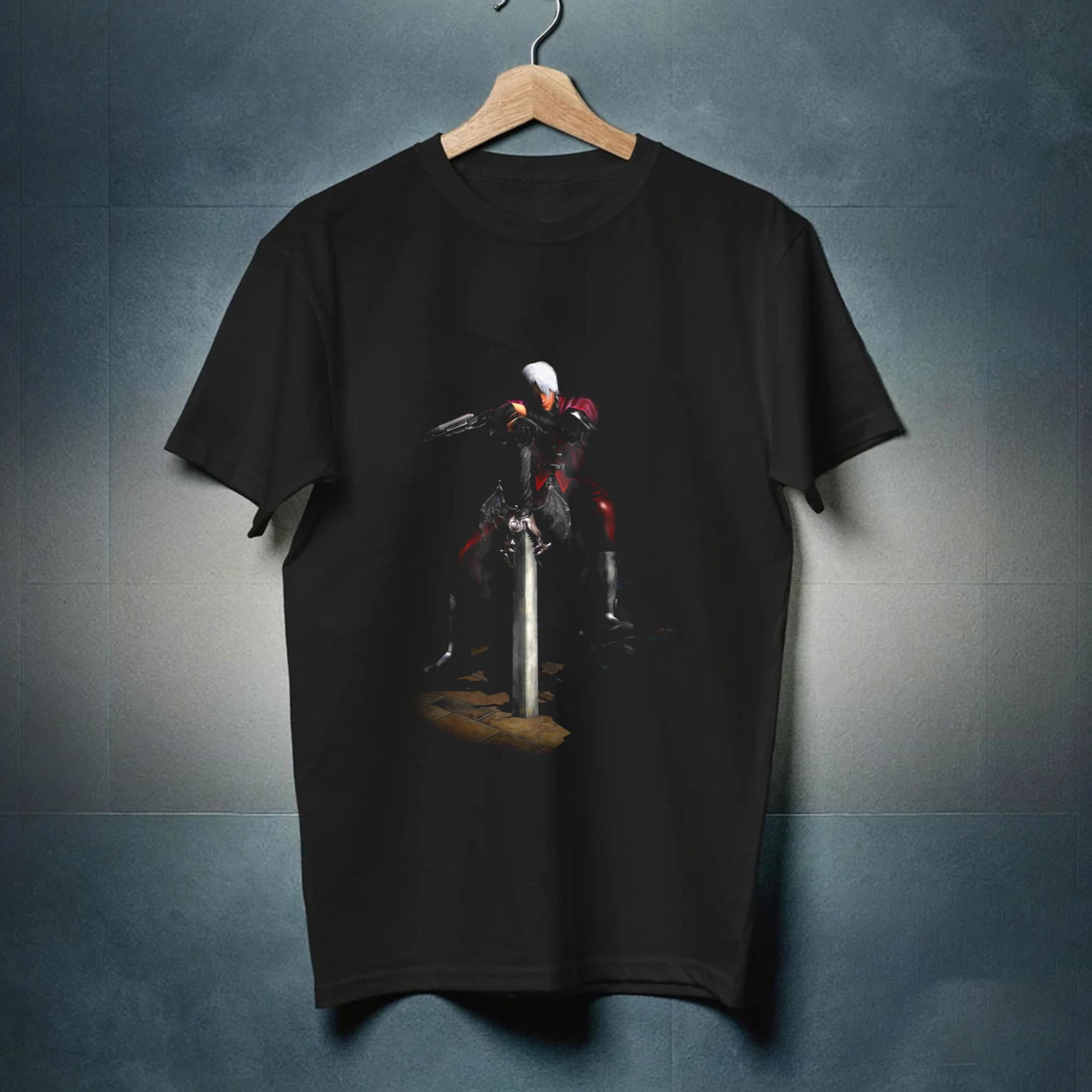 Devil May Cry Character with Sword T-shirt, vintage aesthetic Y2k ...