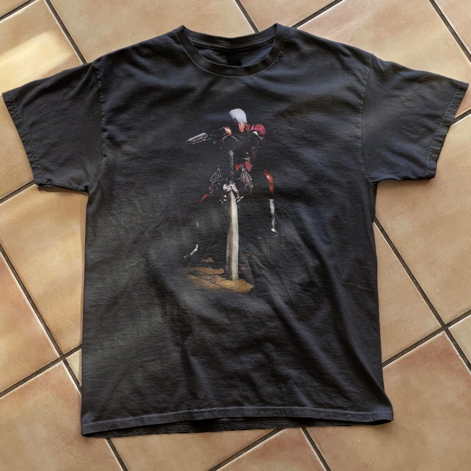 Devil May Cry Character with Sword T-shirt, vintage aesthetic Y2k ...