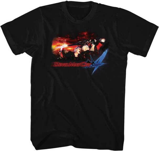 Devil May Cry Face Your Demons T-Shirt Mens Gaming CapCom Black Cotton ...