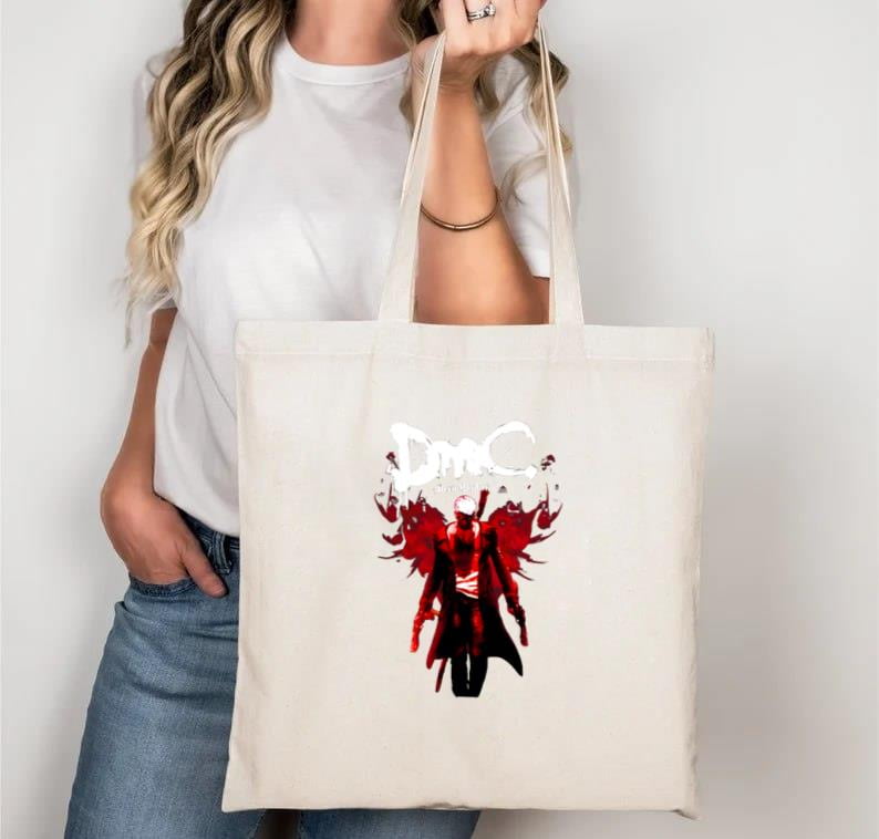Devil May Cry Tote Bag Gaming Action Anime Fan Graphic Design Style ...