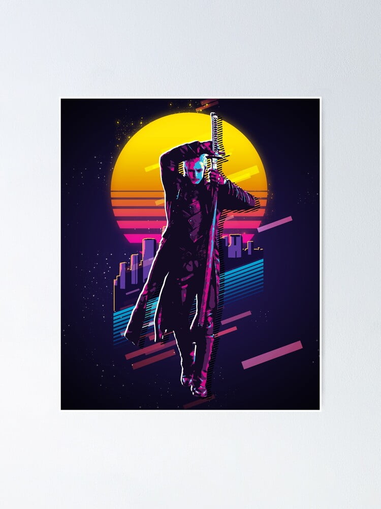 Devil May Cry - Vergil (80s Retro) Canvas Poster Decor Landscape Office ...