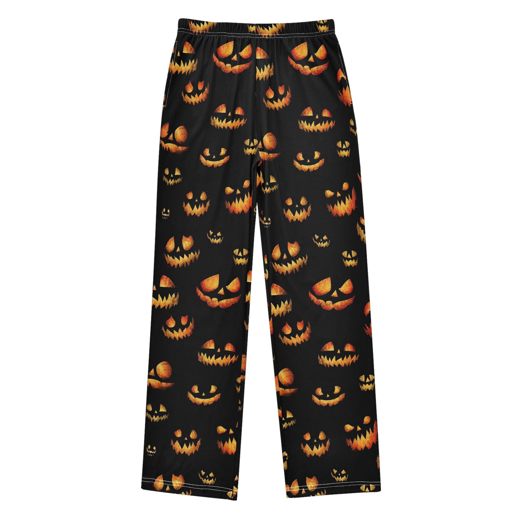 Devil Pumpkin Pattern Pajama Pants Soft Lightweight Lounge Pants ...