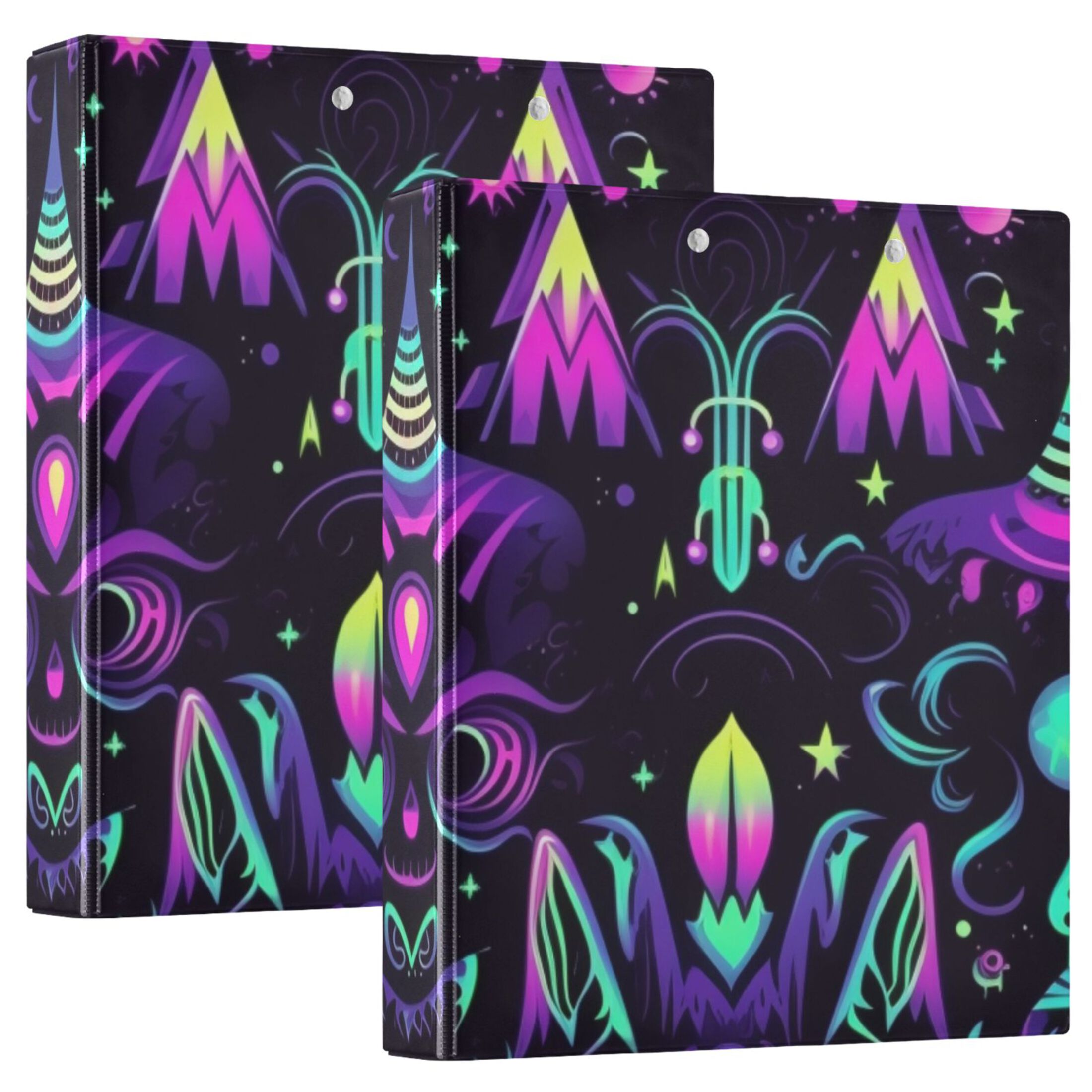 Devil Purple Magic Hardcover 3 Ring Binder 1.5 inch Round Rings with ...