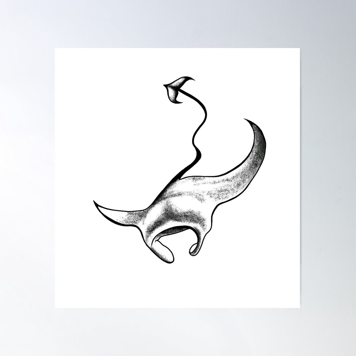 Devil Ray Poster Wall Art, Modern Wall Decor For Living Room Bedroom ...