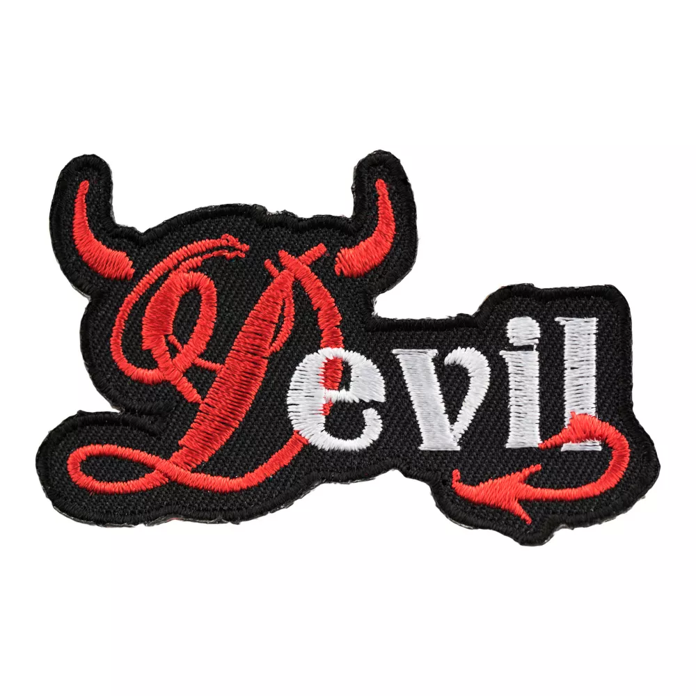 Devil Red Horns & Tail Patch, Embroidered Sayings Patches - Walmart.com