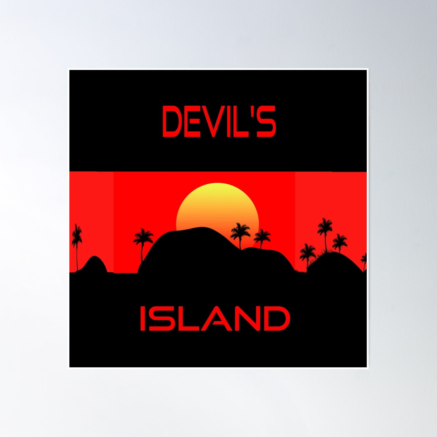 Devil'S Island Poster Wall Art, Modern Wall Decor, 24x24 UNFRAMED ...