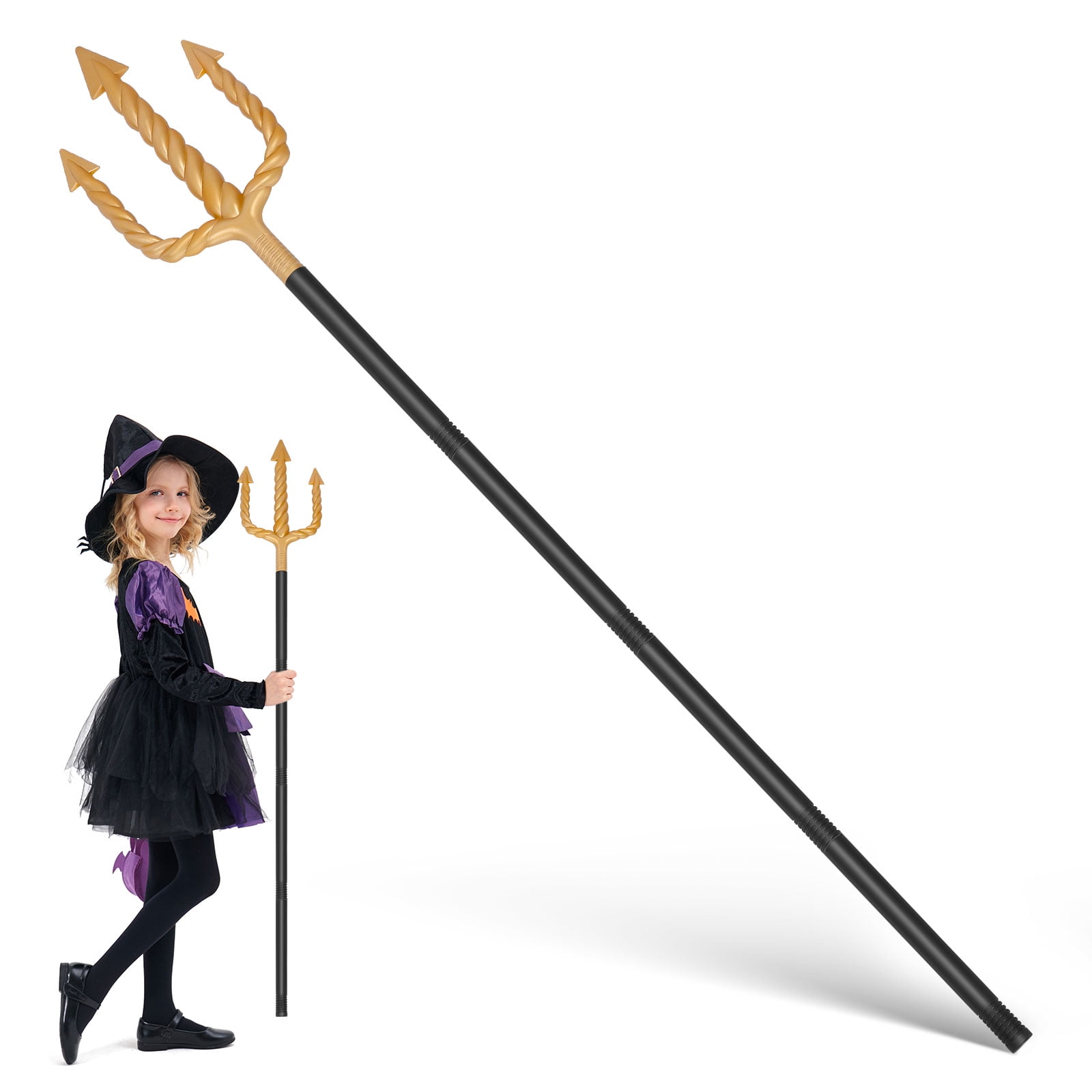 Devil Trident Prop: Demon Pitch Fork Simulation Plastic Trident For Halloween Carnival Theme ...
