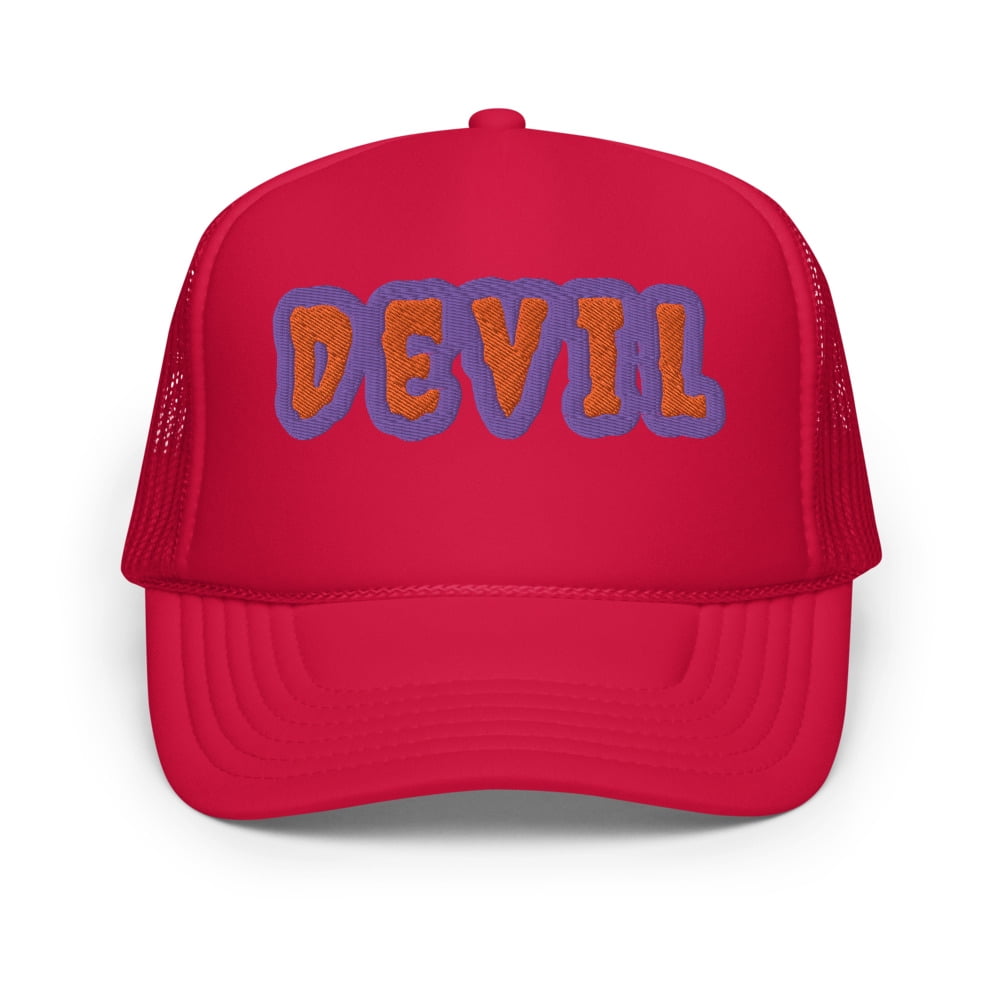 Devil Trucker Hat (Red) - Walmart.com