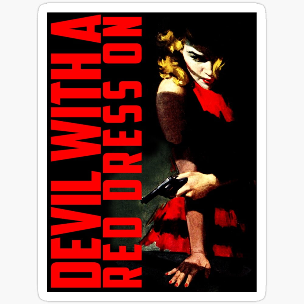 Devil With A Red Dress On Sticker Phone Decal Water Bottle Stickers Car ...