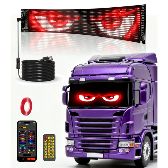 Devil's Eye 1-Pack:14"x4.3" Programmable ojos led para carro Windshield ...