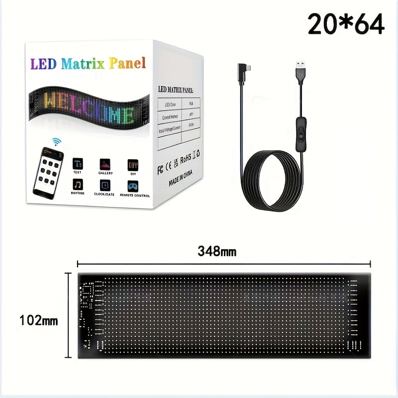 Devil's Eye Car LED Matrix Pixel Panel - With Remote Control & APP ...