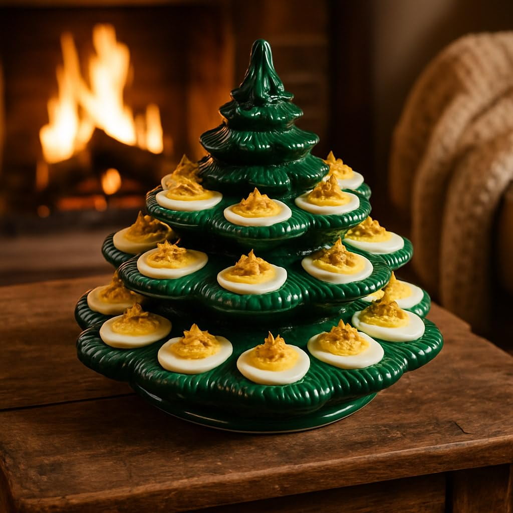 Deviled Egg Christmas Tree, Christmas Trees Deviled Egg Platter Holds ...