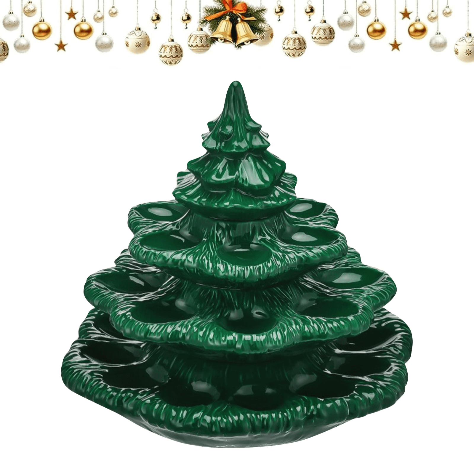 Deviled Egg Christmas Tree Platter, Resin Christmas Tree Deviled Egg ...
