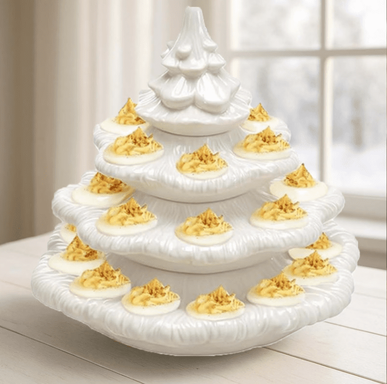 Deviled Egg Christmas Tree, Resin Christmas Tree Deviled Egg Platter ...