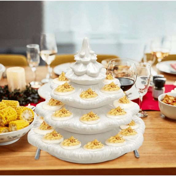 Deviled Egg Christmas Tree, Stackable Green X-mas Plant-Shaped Eggs ...