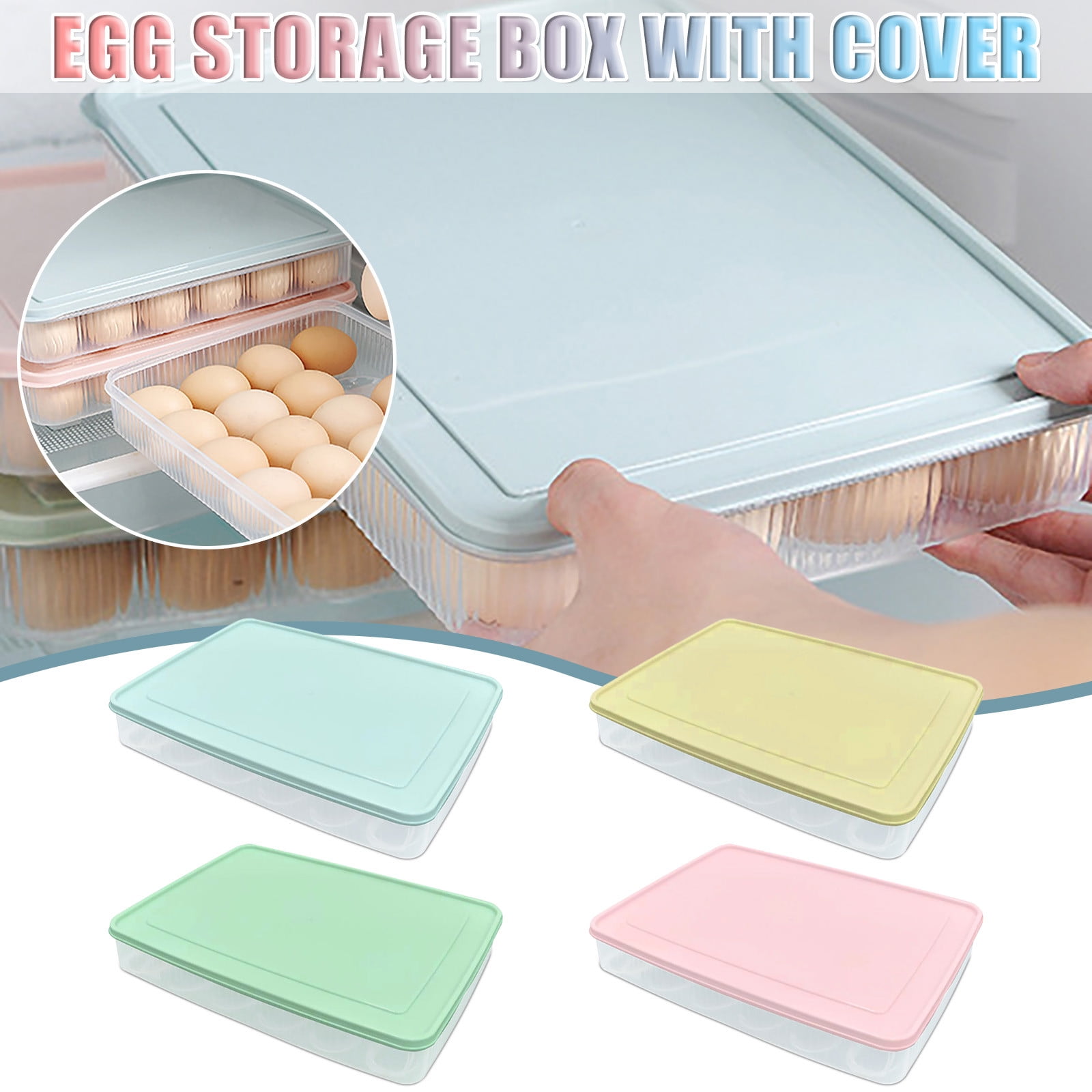Deviled Egg Containers with Lid, 24 Eggs Clear Plastic Deviled Egg Tray ...