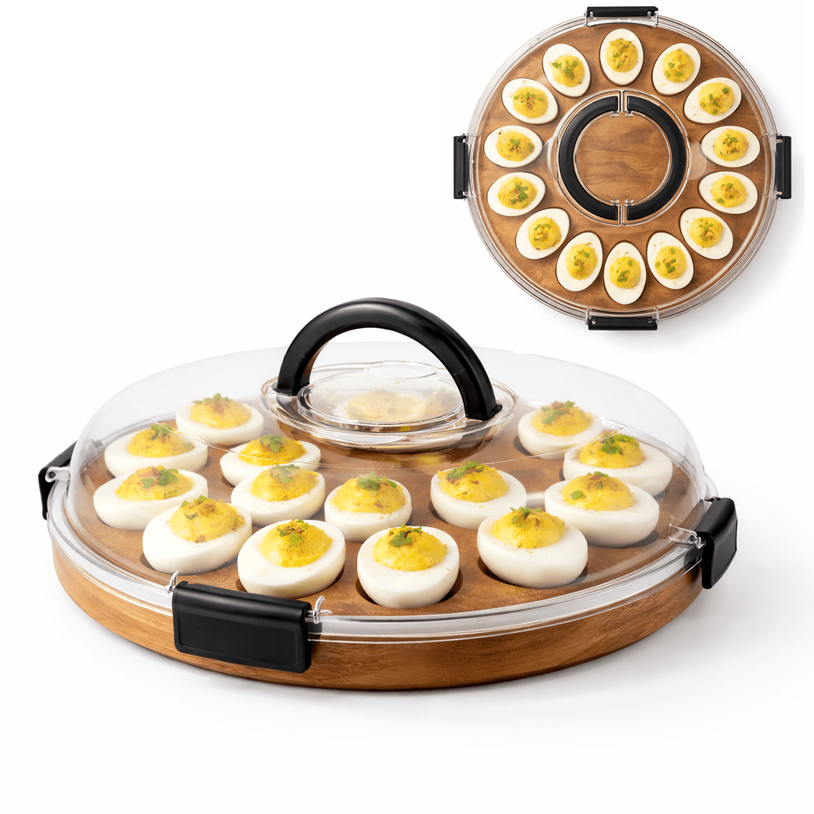 Deviled Egg Containers with Lid for Parties and Home Use, Clear Deviled ...