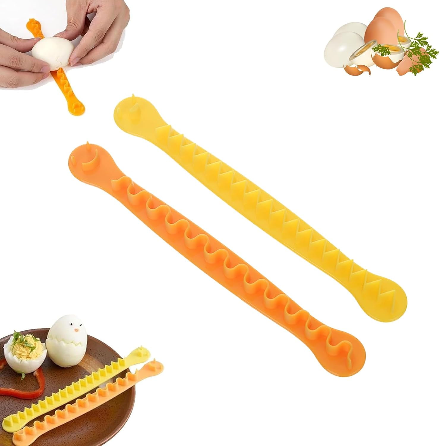 Deviled Egg Cutter in Half, Devil Egg Cutter for Hard Boiled Eggs ...