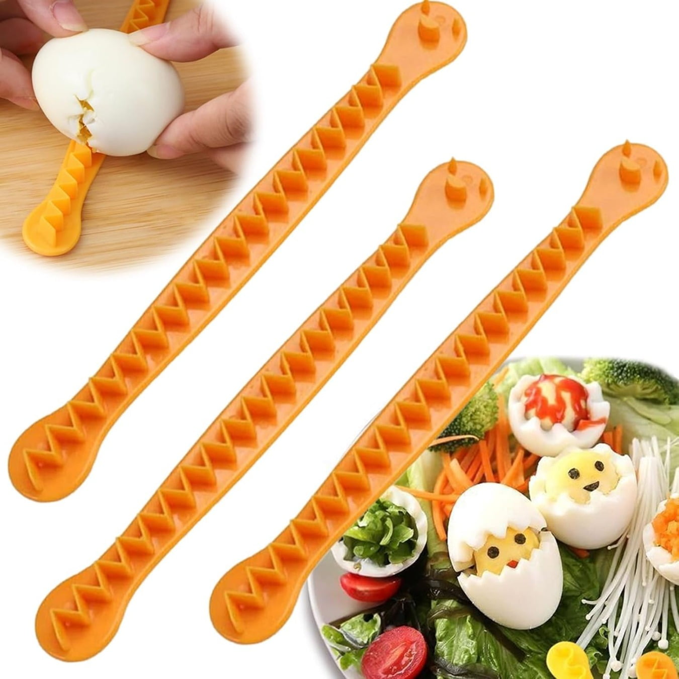 Deviled Egg Cutter in Half, for Hard Boiled Eggs Fancy Cut Cooked ...