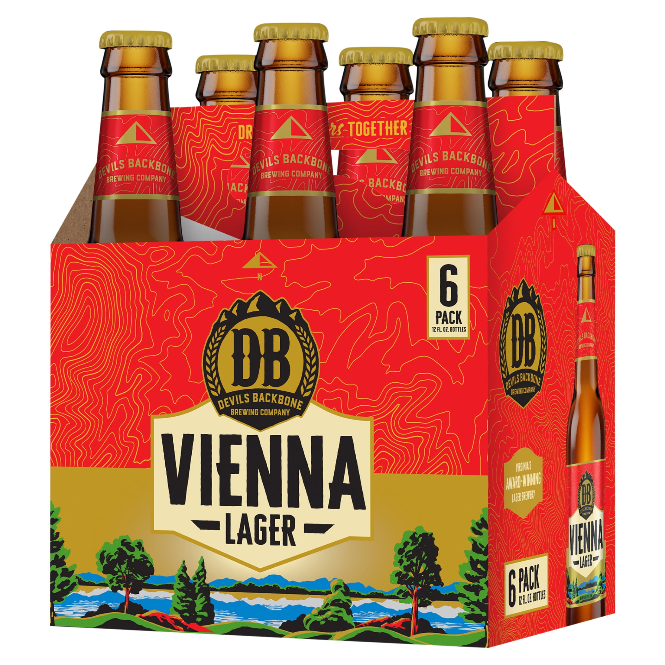 Devils Backbone Vienna Lager Craft Beer, Vienna Lager, 6 Pack, 12 fl oz ...