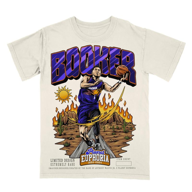 Devin Booker /500 Unisex Comfort Tee T Shirt, Color: Sand, Size: M ...