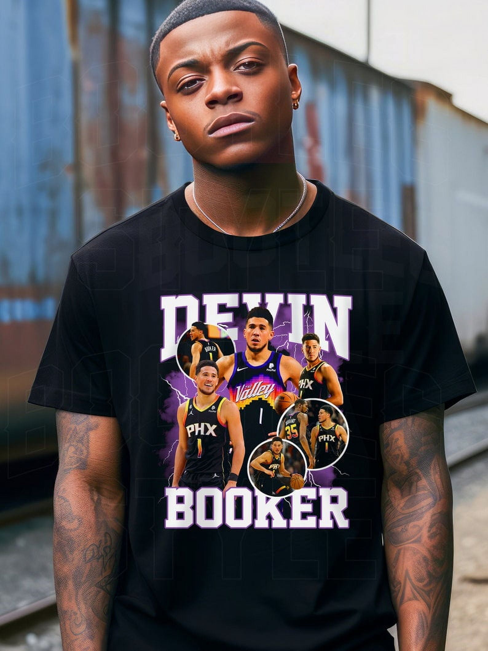 Devin Booker 90s Bootleg Style Rap Shirt - Walmart.com