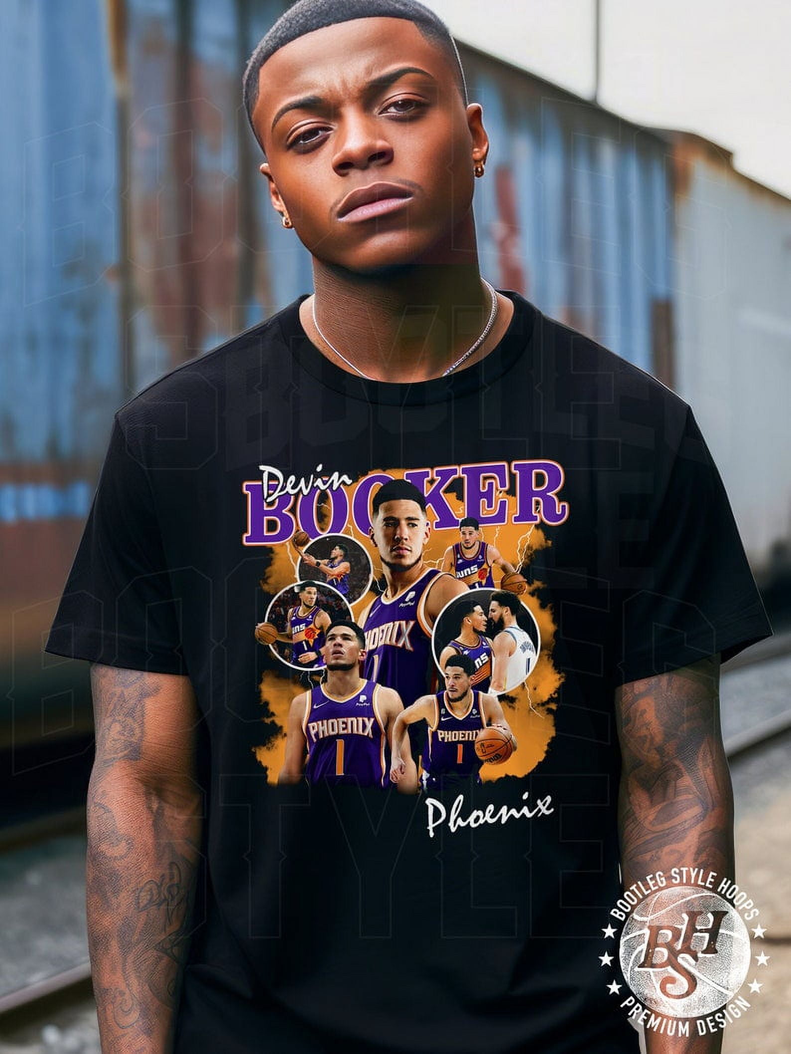 Devin Booker 90s Style Bootleg Rap Shirt - Walmart.com