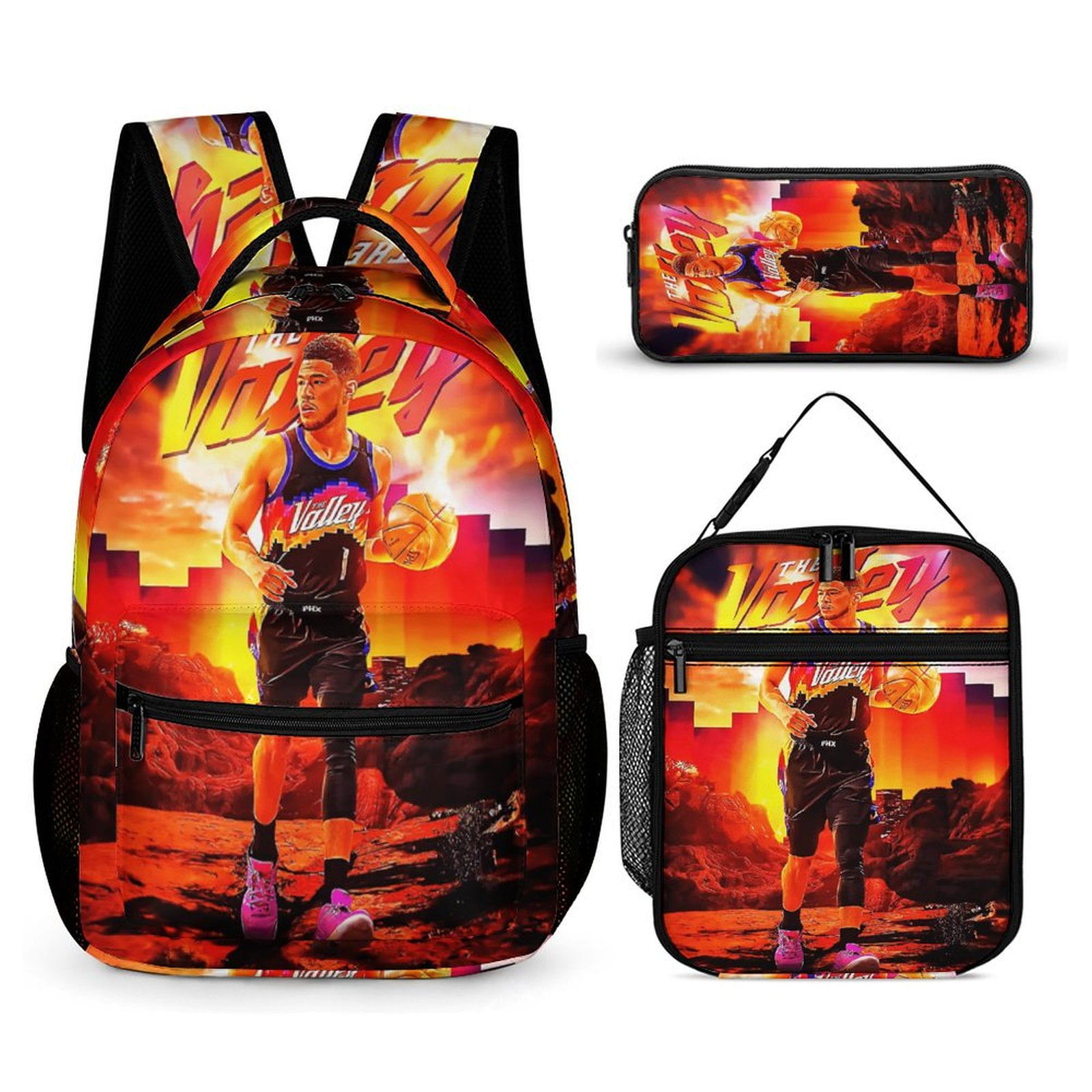 Devin Booker Basketball Lightweight Laptop Travel Backpack For Adults Work Camping Backpack Set ...