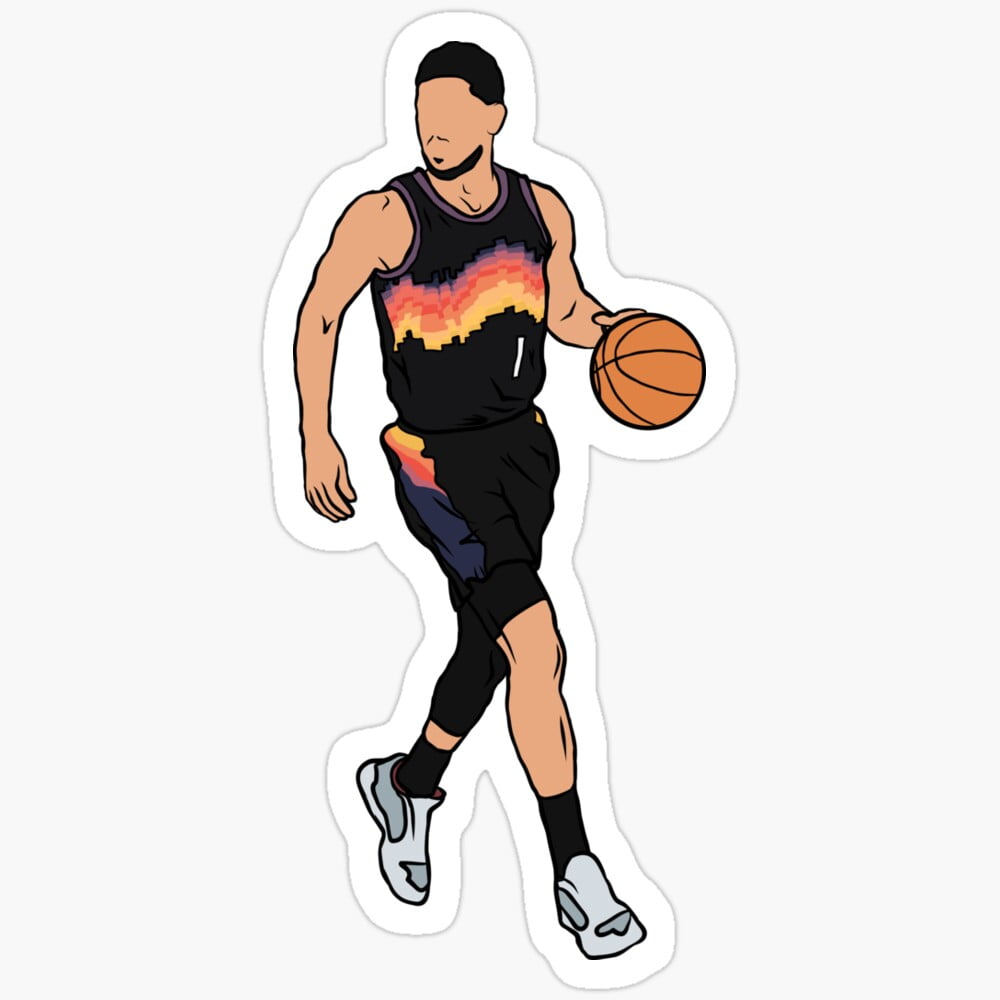 Devin Booker Dribbling Sticker Phone Decal Water Bottle Stickers Car ...