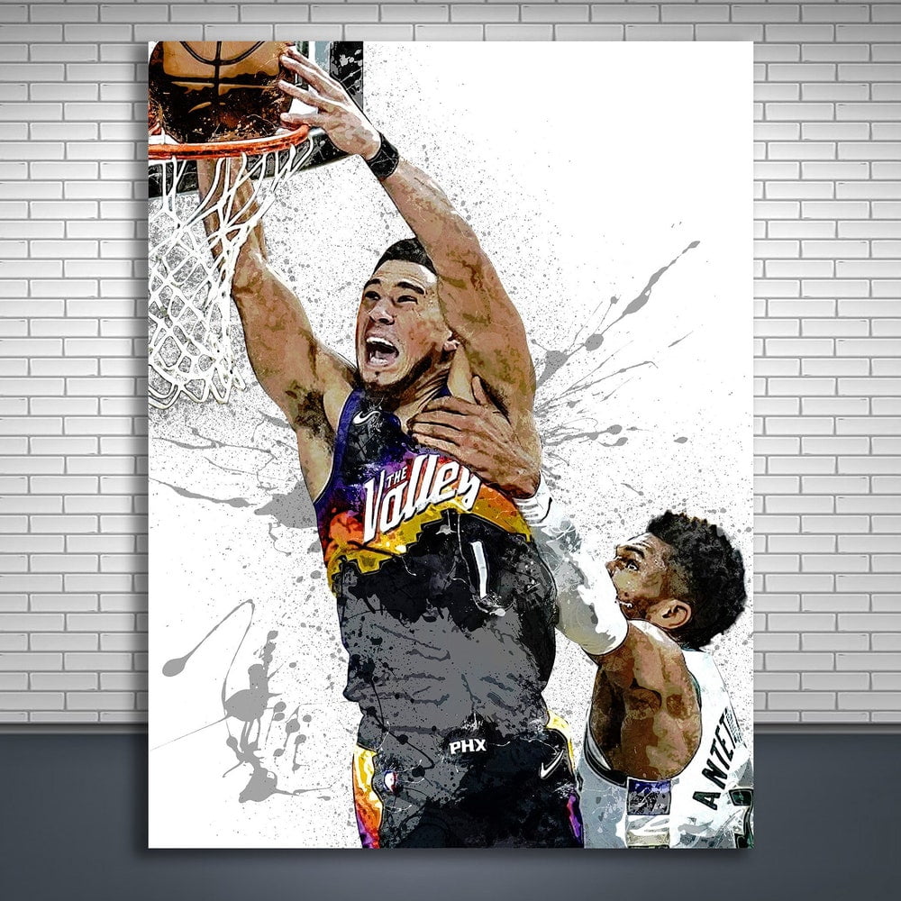Devin Booker, Iconic Dunk Poster, Phoenix Suns, sport poster, Man Cave ...